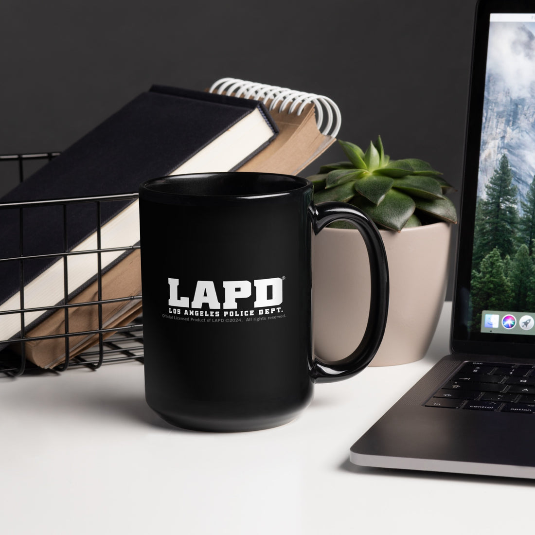 Personalized LAPD Logo Mug | Custom Name & Badge Number Gift