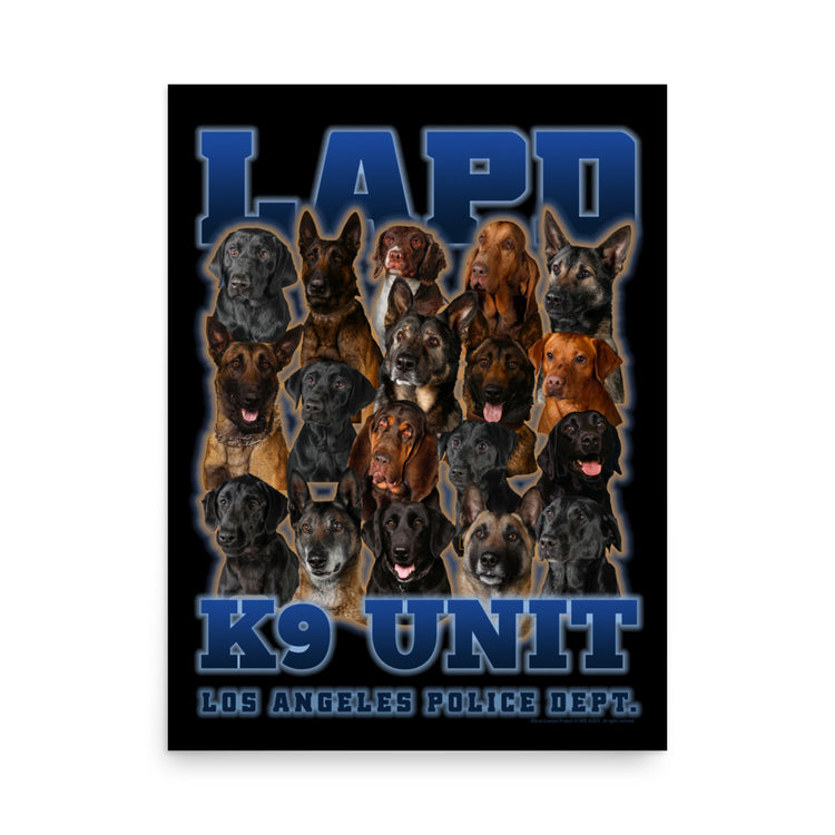 LAPD K9 Unit Heartthrob Poster | Premium 18x24 Police Dog Art